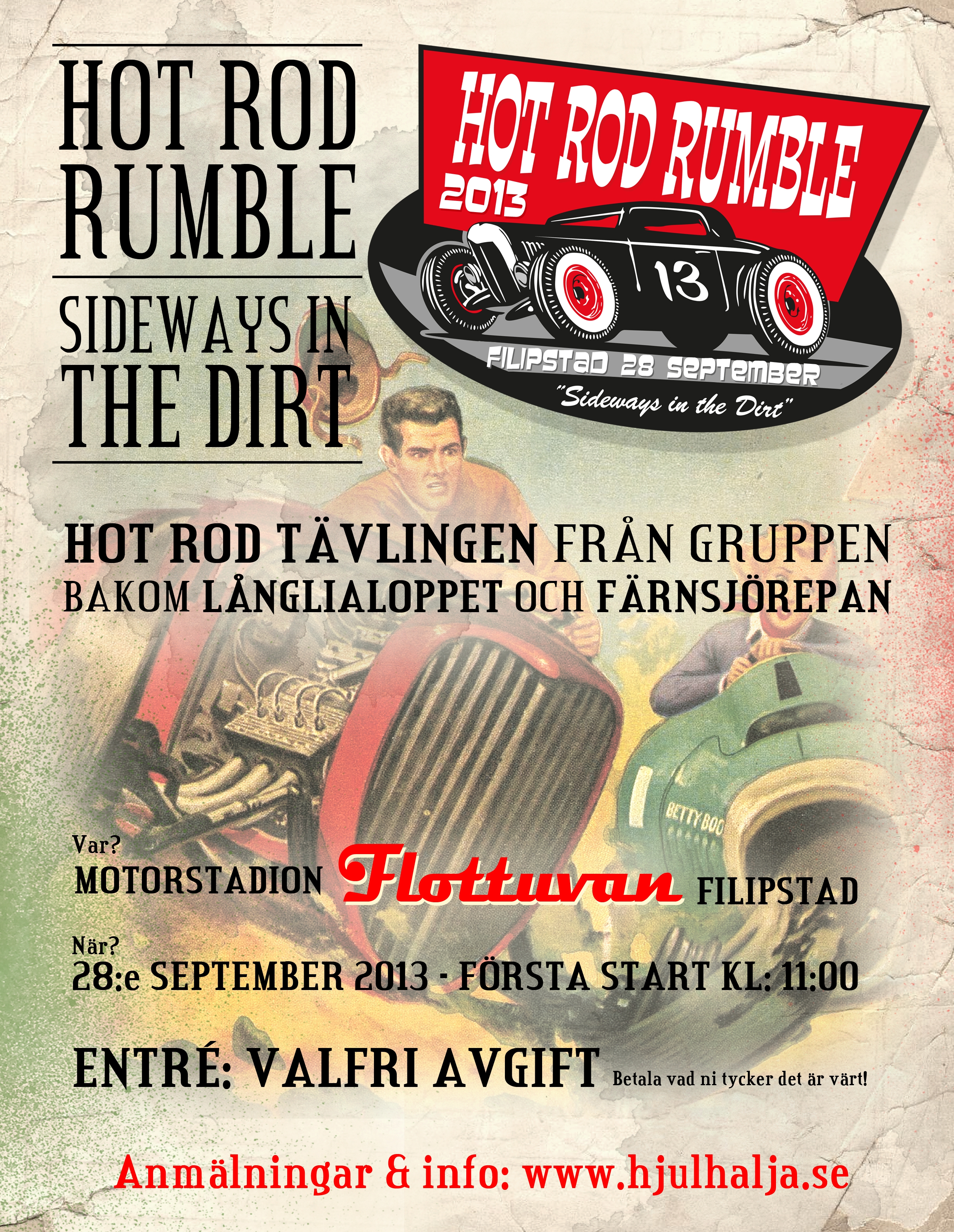 Hot Rod Rumble 2013 | Hjulhälja i Filipstad